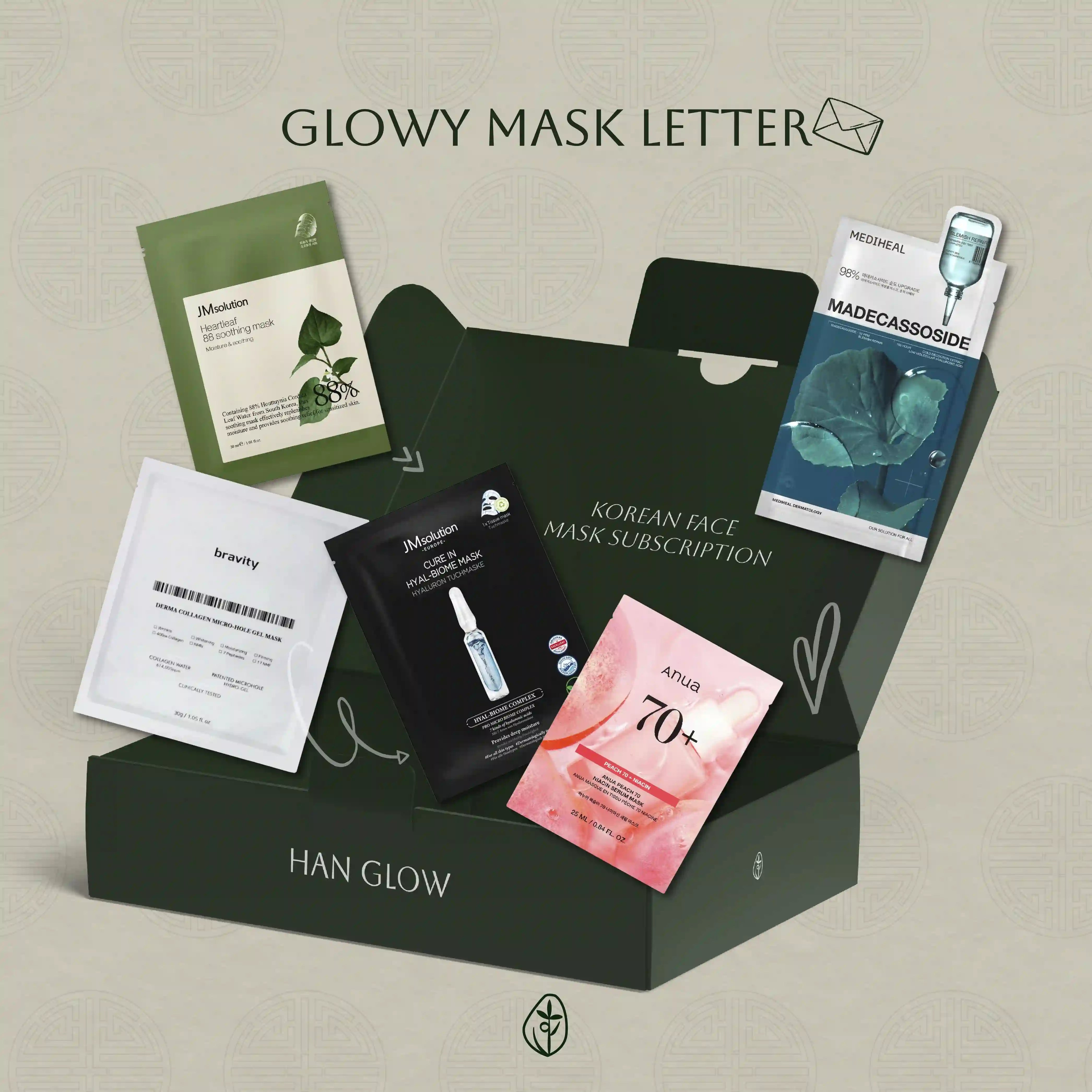 5 Premium Korean Sheet Masks – Monthly Subscription(Free delivery ...